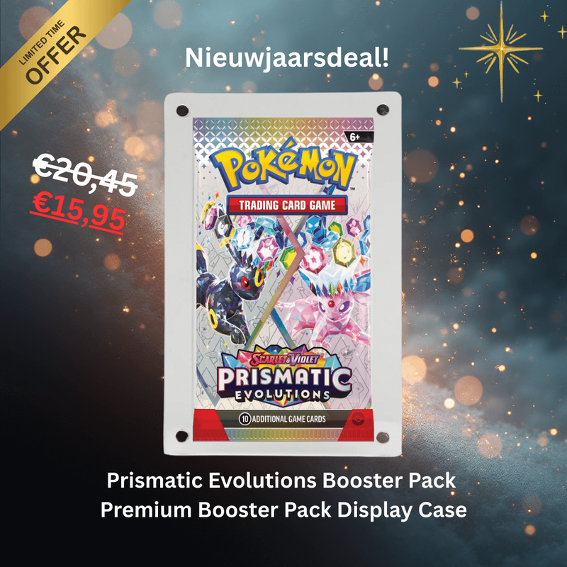 New Years Bundle - Primatic Evolutions Booster Pack Acrylic Case ...